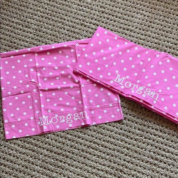 Pottery Barn Kids | Bedding | Pottery Barn Kids Pink Polka Dot Full ...